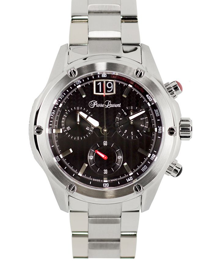 Pierre Laurent Men's Performance Swiss Chronograph Stainless Steel ...