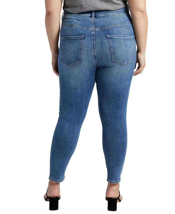 JAG Plus Size Valentina High Rise Skinny Crop Pull-On Jeans - Macy's
