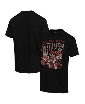 Men's Junk Food Black Kansas City Chiefs Disney Mickey Huddle T-shirt ...