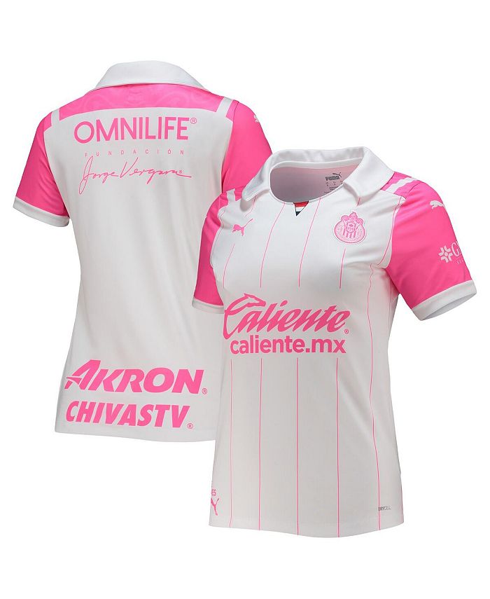 Puma Women's White, Pink Chivas 2021/22 Replica Jersey - Macy's