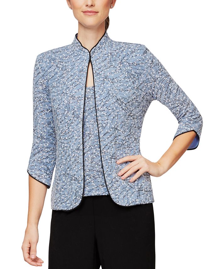 Alex Evenings Printed Jacket and Top Set, Regular & Petite Sizes - Macy's
