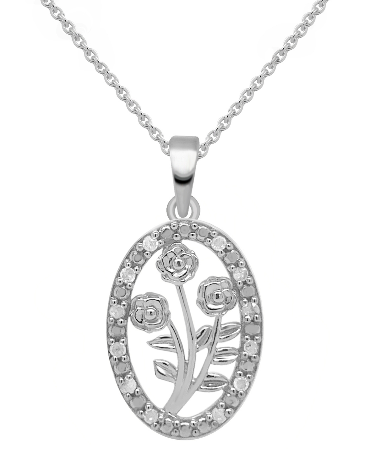 Click here for Diamond Bouquet 18 Pendant Necklace (1/10 ct. t.w.... prices
