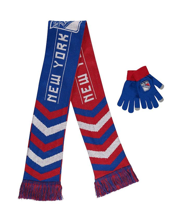 FOCO Men's and Women's Blue New York Rangers Glove and Scarf Combo Set ...