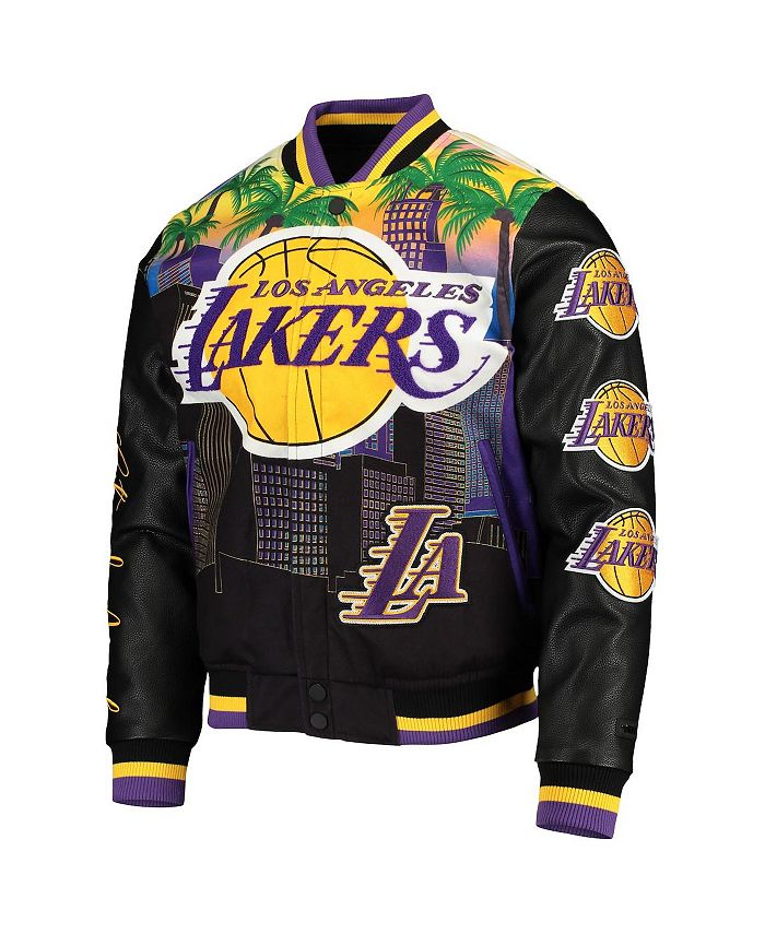 Pro Standard Men's Black Los Angeles Lakers Remix Varsity Full-Zip ...