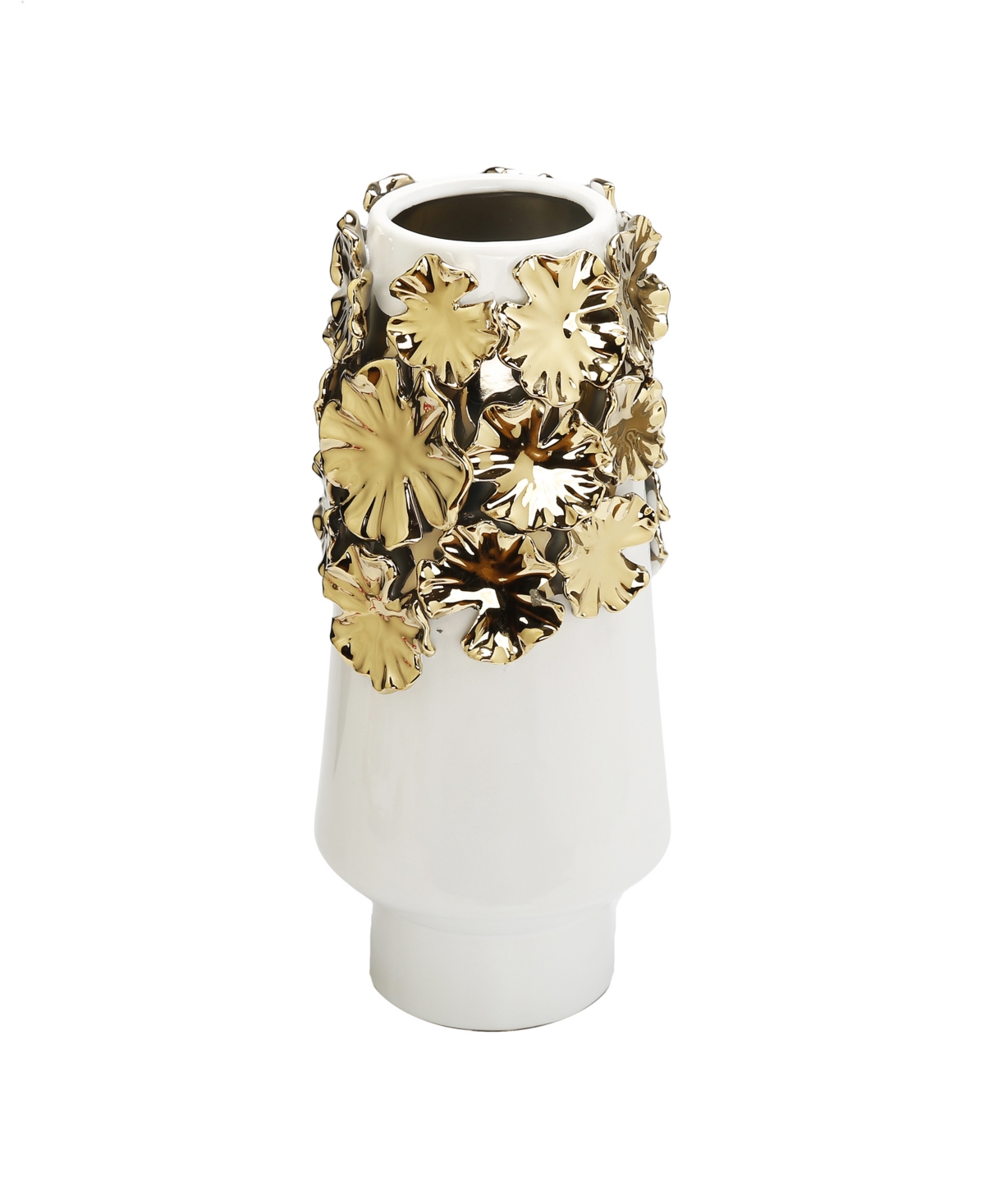 Click here for Vase with Upper Detail - White  Gold-Tone prices