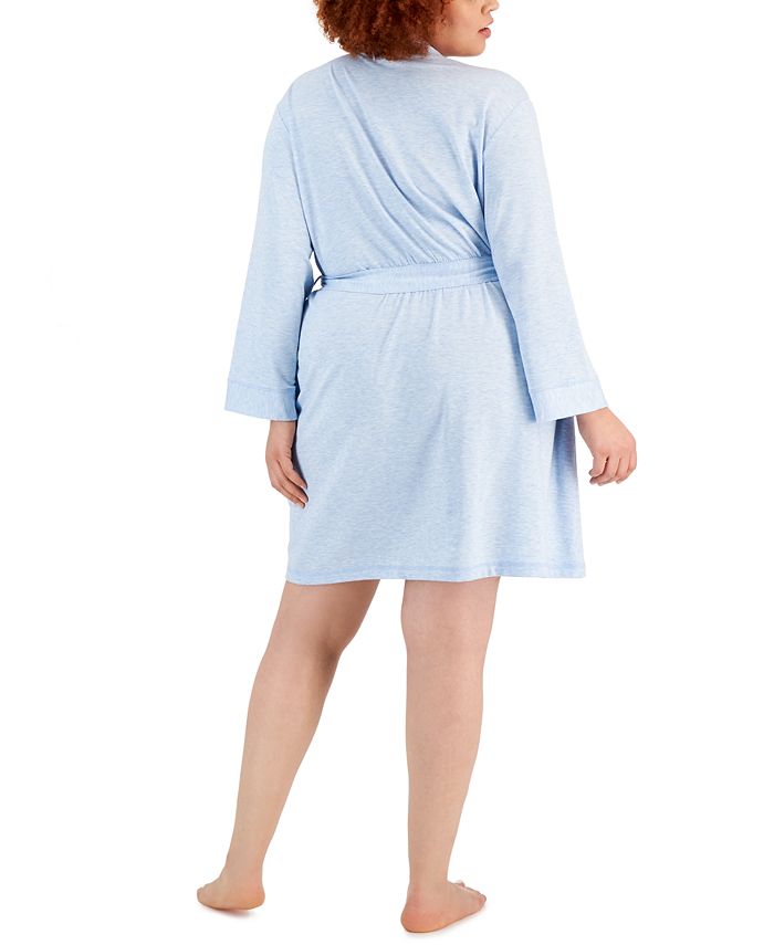Charter Club Plus Size French Terry Wrap Robe, Created for Macy's - Macy's