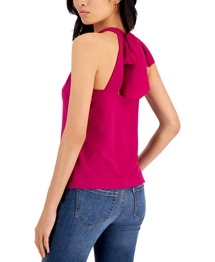 INC International Concepts Women's V-Neck Halter Top, Created for Macy ...