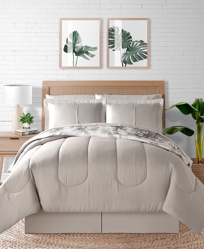 Sunham Sunwashed Palm Sand 8 Pc. Comforter Sets - Macy's