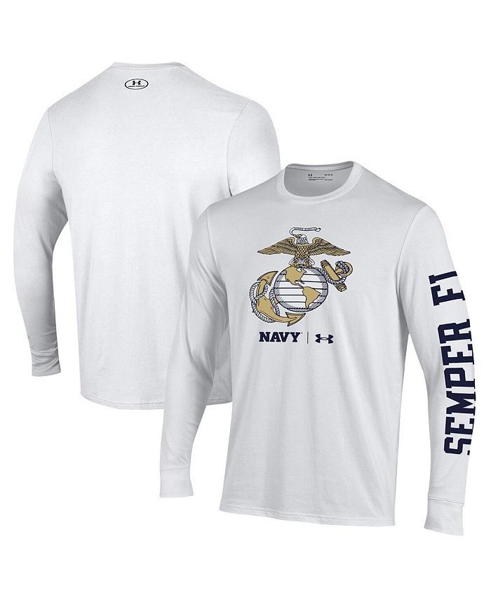 Under Armour Men's White Navy Midshipmen Rivalry USMC 2-Hit Performance ...