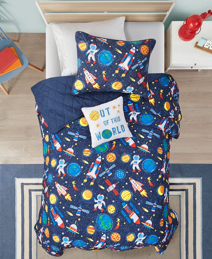 Mi Zone Kids Jason Outer Space Coverlet Set, Full/Queen, 4 Piece - Macy's
