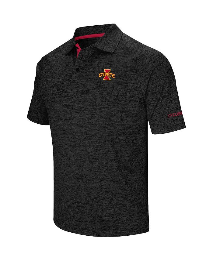 Colosseum Men's Black Iowa State Cyclones Down Swing Polo Shirt - Macy's