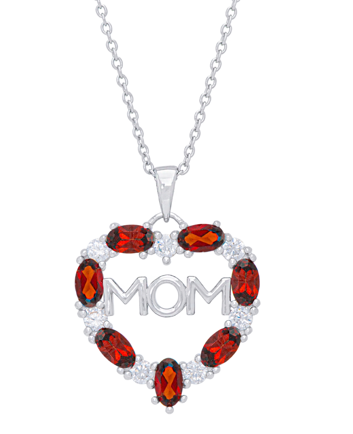 Click here for Macys Simulated Ruby and Cubic Zirconia Mom Heart... prices