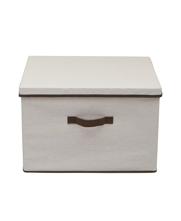 Household Essentials Square Storage Box with Lid - Macy's