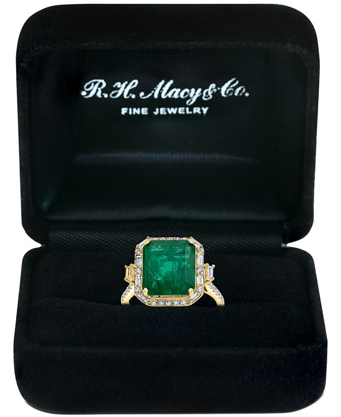 EFFY Collection EFFY® Emerald (5-1/2 ct. t.w.) & Diamond (1/2 ct. t.w ...
