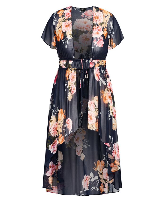 City Chic Trendy Plus Size Florence High Low Duster & Reviews - Tops ...