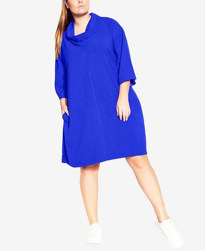 CITY CHIC Trendy Plus Size Refinity Cowl Dress - Macy's