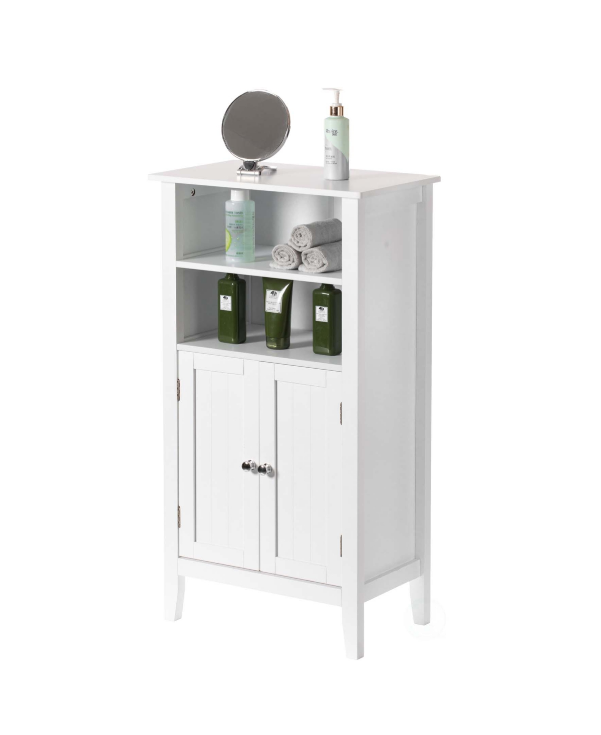 Click here for Basicwise White Bathroom Storage Cabinet with 2 Do... prices