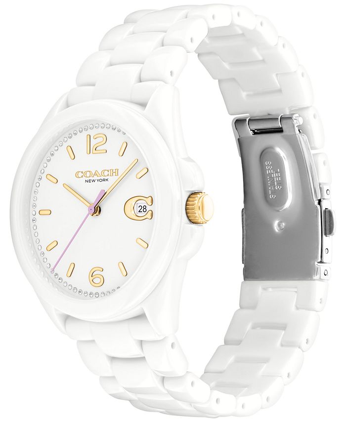 COACH Women's Greyson Ceramic Bracelet Watch 36mm & Reviews - All ...