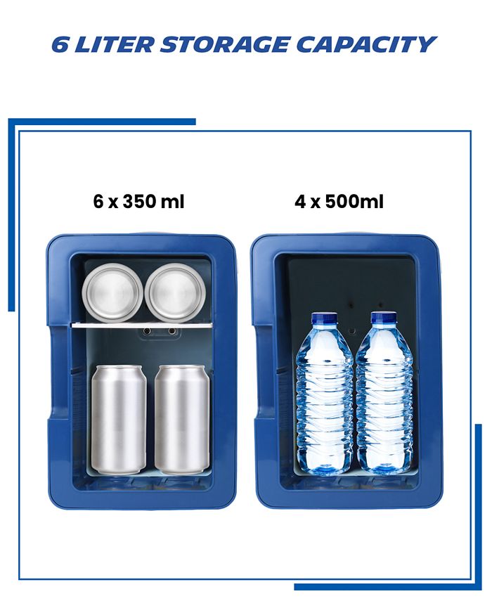 Michelin Portable 6.3-qt. Capacity 6-Can Mini Fridge with LED ...