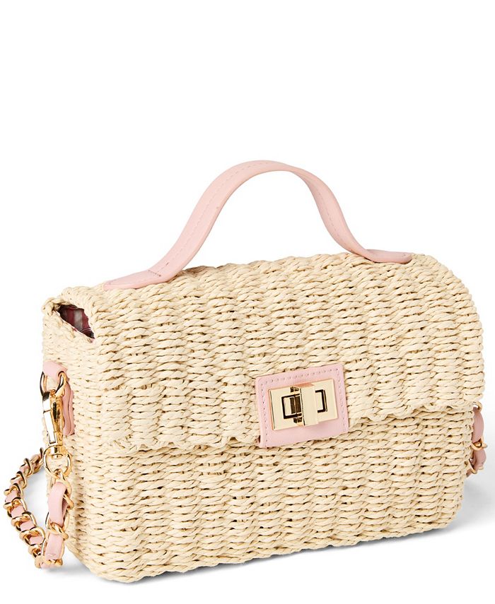 LIKE DREAMS Women's Rosella Turn Lock Mini Straw Crossbody - Macy's