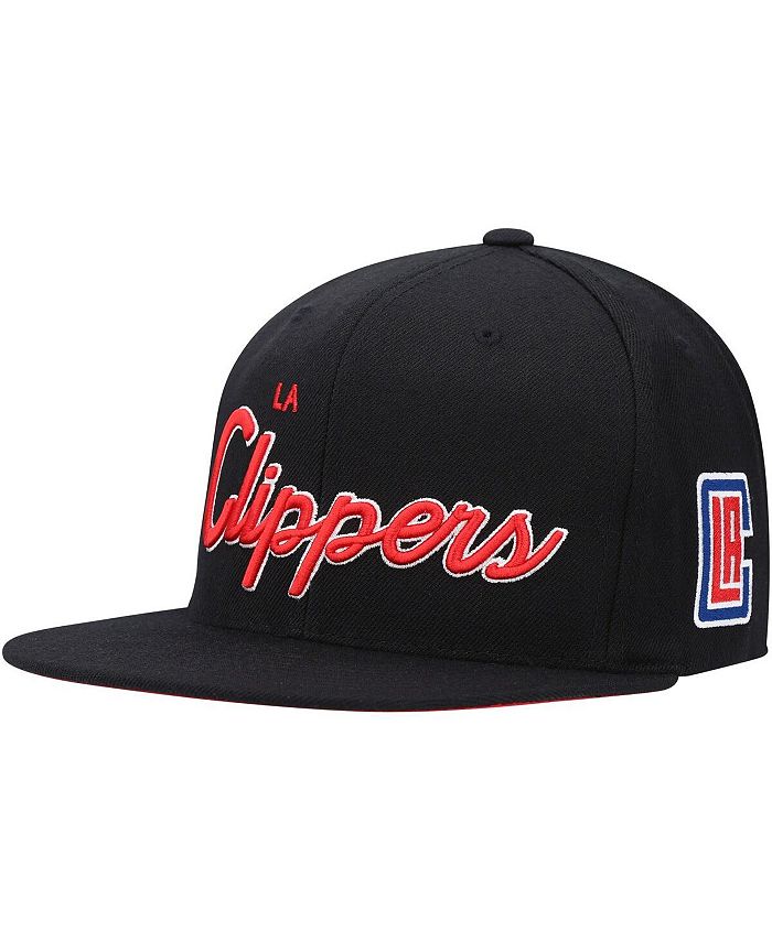Mitchell & Ness Men's Black La Clippers Foundation Script Snapback Hat ...