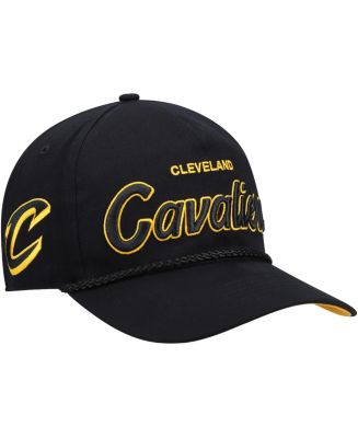 Men's '47 Black Cleveland Cavaliers Crosstown Script Hitch Snapback Hat ...