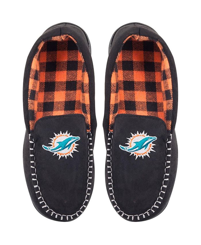 FOCO Men's Miami Dolphins Team Logo Flannel Moccasin Slippers - Macy's