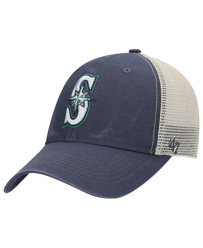 '47 Brand Men's '47 Navy, Natural Seattle Mariners Flagship Washed Mvp ...