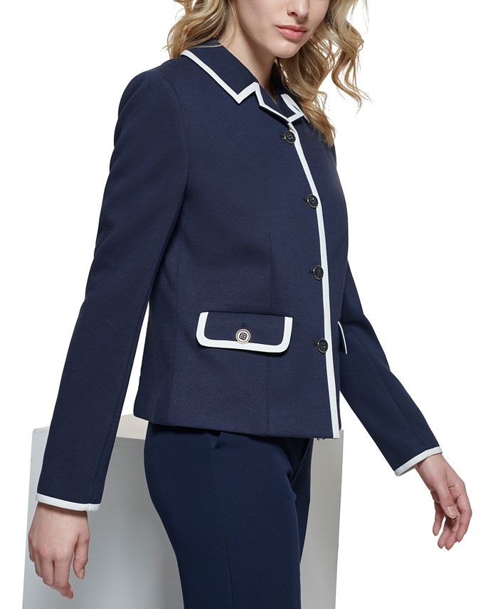 Tommy Hilfiger Women's Contrast Trim Jacket - Macy's
