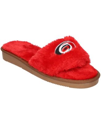 Women's FOCO Carolina Hurricanes Faux Fur Slide Slippers - Macy's