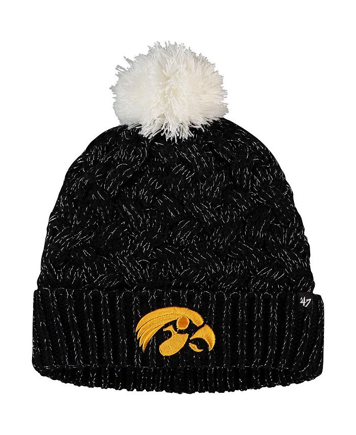 '47 Brand Women's '47 Black Iowa Hawkeyes Fiona Cuffed Knit Hat With ...