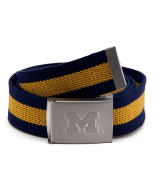Men's Michigan Wolverines Fabric Belt - Macy's