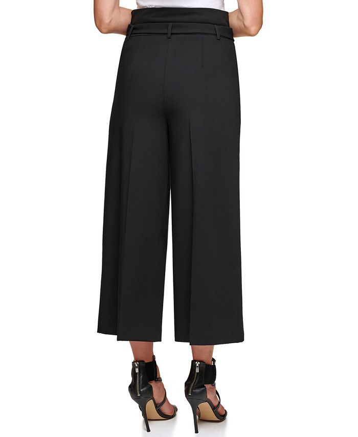 DKNY Petite Wide Leg Cropped Pants, Created for Macy's - Macy's