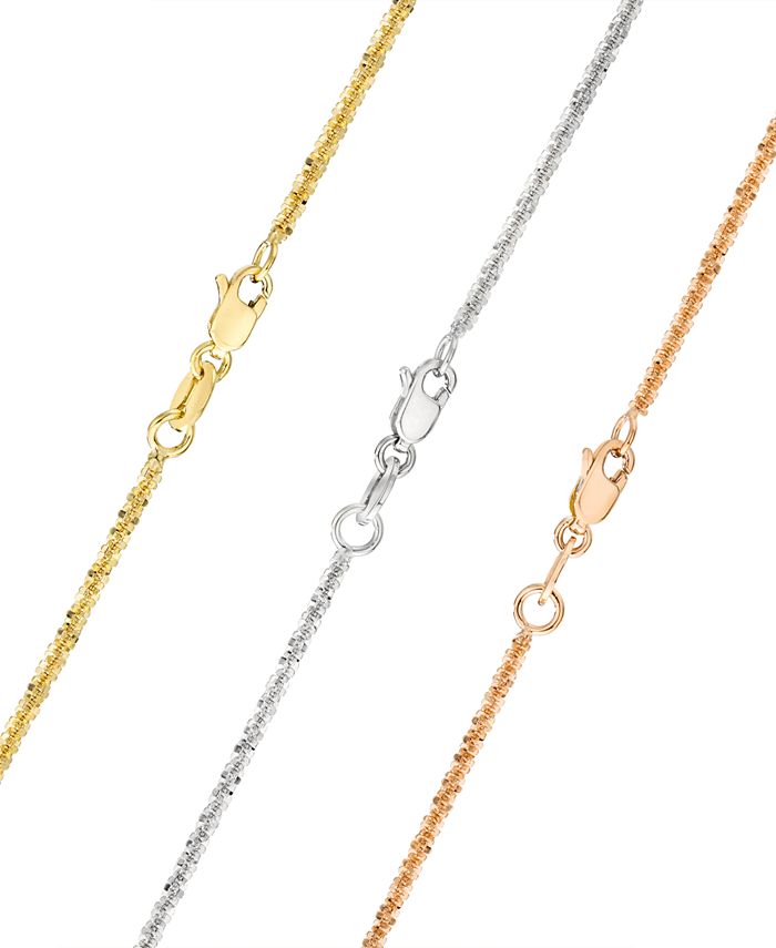 Macy's Sparkle Chain Necklace 16" (1-1/2mm) in 14K Rose Gold - Macy's