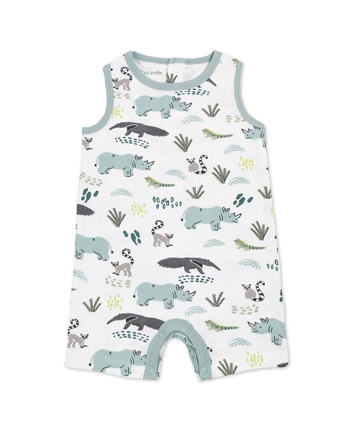 Mac & Moon Baby Boys Rhino Print Tank Rompers, Pack of 2 - Macy's