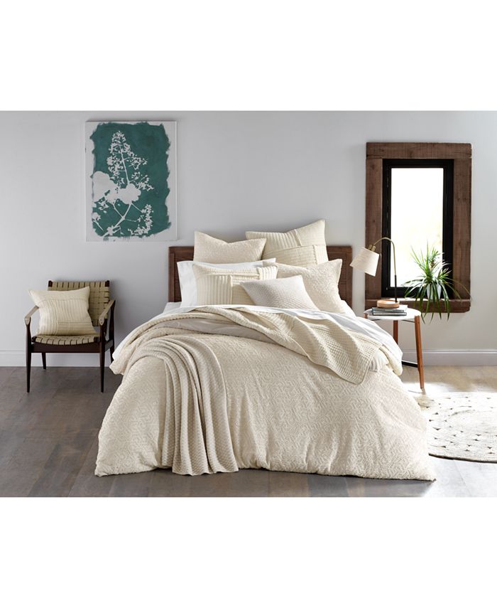 Oake Clipped Hexagon Comforter, Full/Queen, Created for Macy's - Macy's