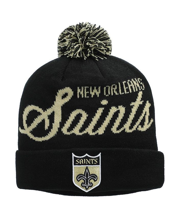 Mitchell & Ness Big Boys Black New Orleans Saints Retro Script Cuffed ...