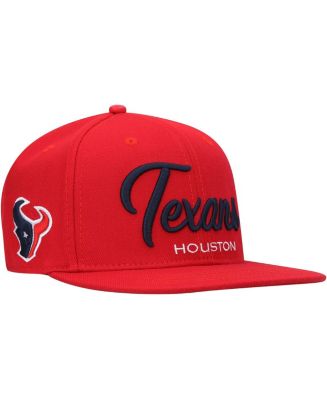 Men's Pro Standard Red Houston Texans Script Wordmark Snapback Hat - Macy's