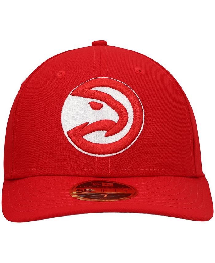 New Era Men's Red Atlanta Hawks Team Low Profile 59FIFTY Fitted Hat ...