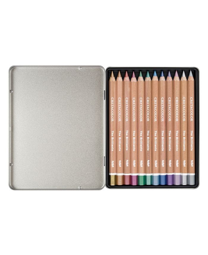 Cretacolor Mega Metallic Pencil Set, Tin Set of 12 - Macy's