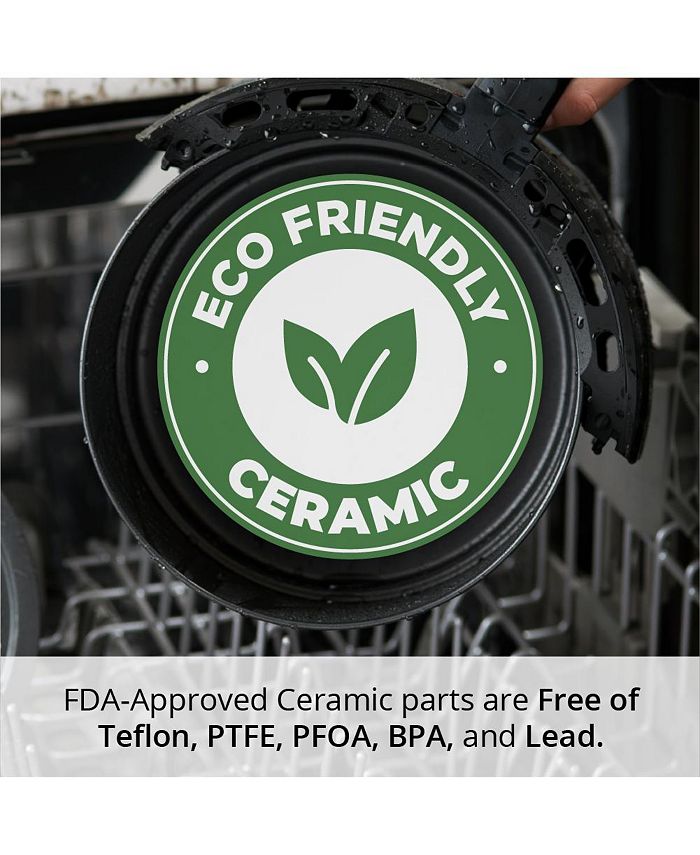 Aria 7Qt Teflon-Free Ceramic Family-Size Air Fryer with 2-Tier ...