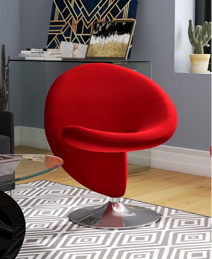 Manhattan Comfort Curl Swivel Accent Chair - Macy's