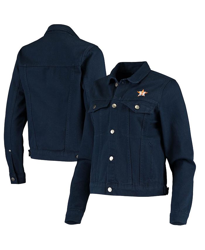 Antigua Women's Navy Houston Astros Flare Full-Button Jacket - Macy's