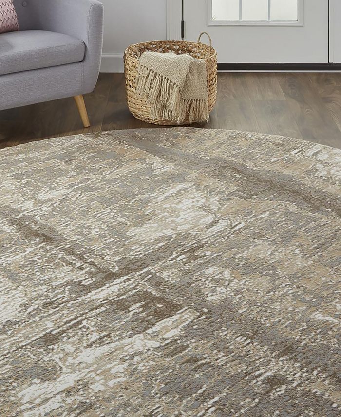 Feizy Parker R3701 7'9" x 7'9" Round Area Rug - Macy's