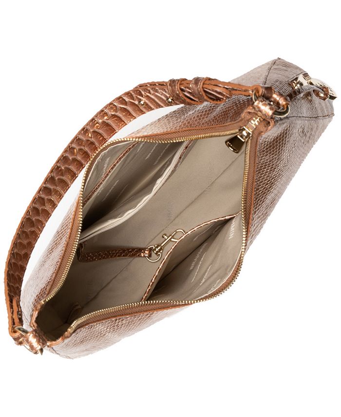 Brahmin Tabitha Natural Cocoa Bay Leather Shoulder Bag - Macy's
