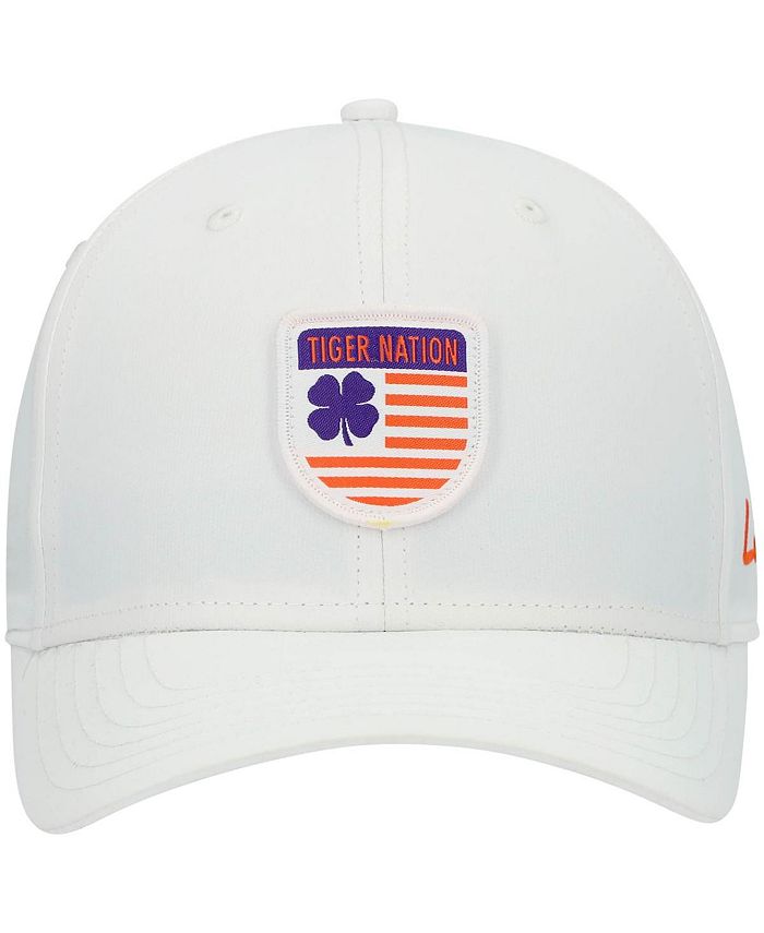 Black Clover Men's White Clemson Tigers Nation Shield Snapback Hat - Macy's