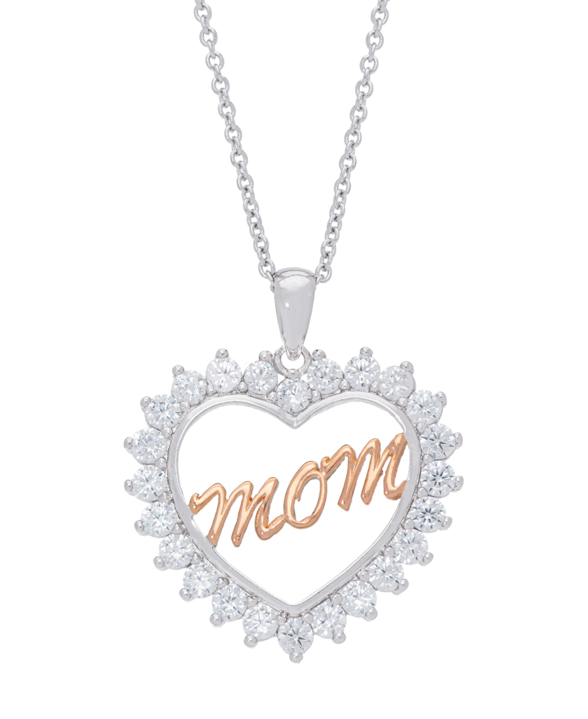 Click here for Womens Fine Silver Plated Cubic Zirconia Rose Colo... prices