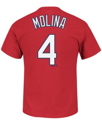 Majestic Men's Yadier Molina St. Louis Cardinals Official Player T-Shirt - Macy's