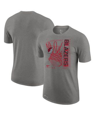Men's Nike Heathered Gray Portland Trail Blazers Essential Hoop ...