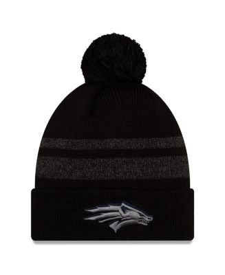 Men's New Era Black, Heather Gray Nevada Wolf Pack Static Cuffed Knit ...